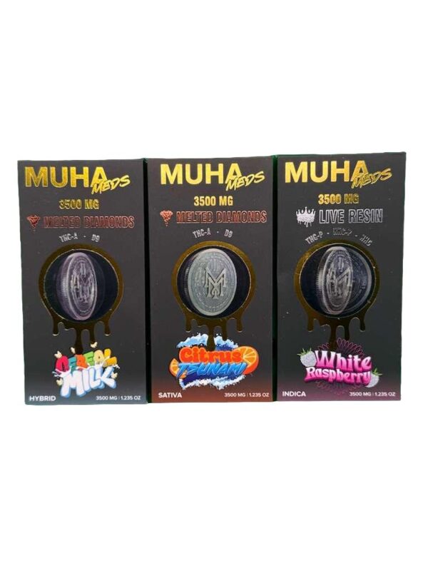 Muha Meds Live Resin X Melted Diamonds 3.5G Disposables – Farm House DC ...